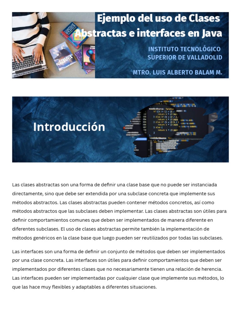 Ejemplo Uso de Clases Abstractas e Intefaces en Java-Comprimido | PDF | Objeto (informática ...