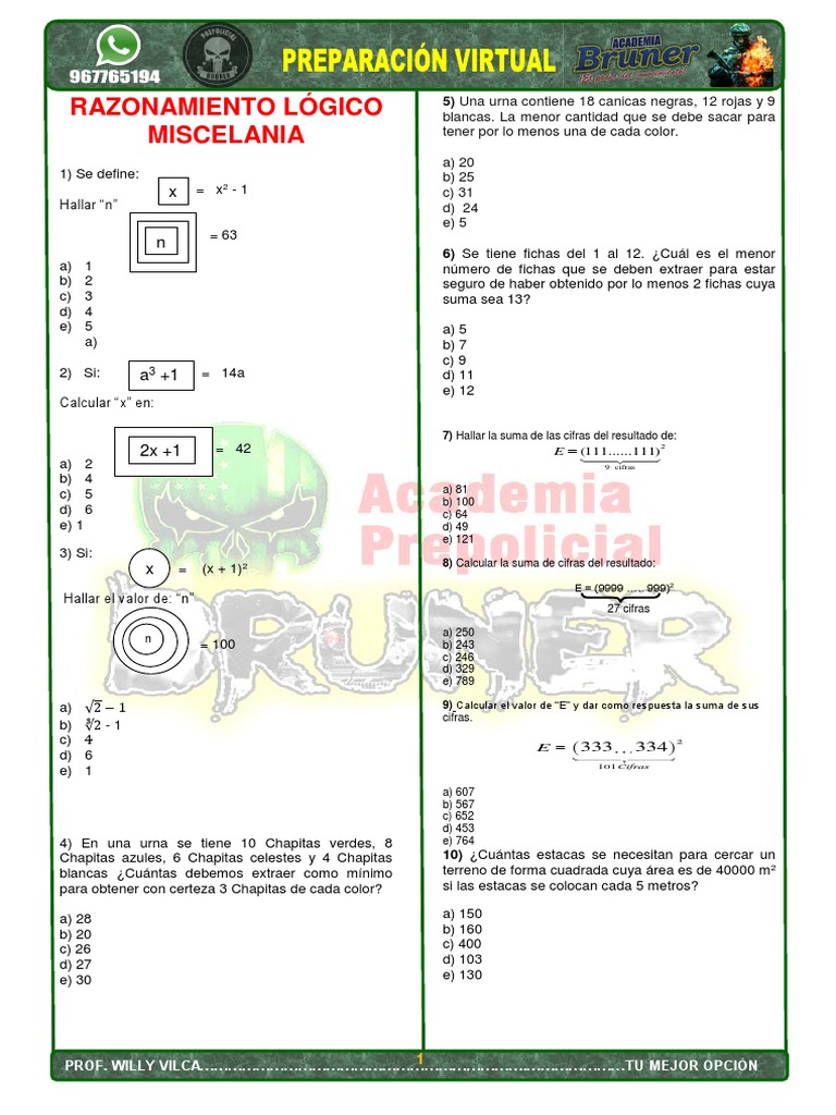 Raz. Lógico Precadete | PDF
