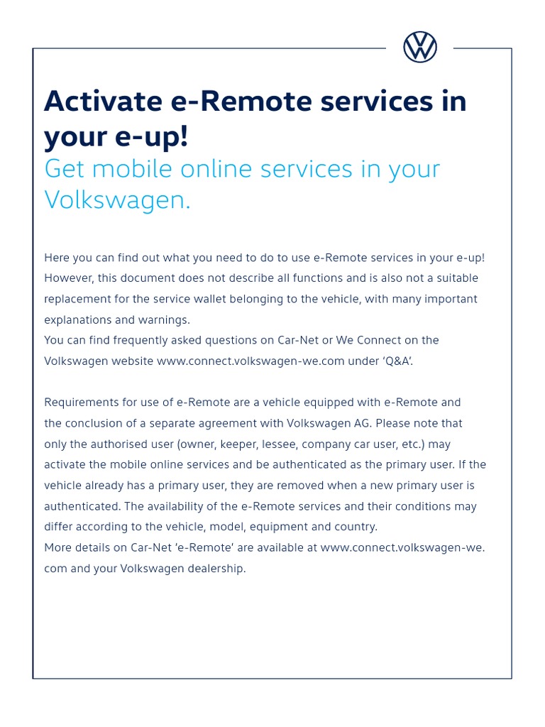 Car Net e Remote e Up en | PDF | Internet Privacy | Login