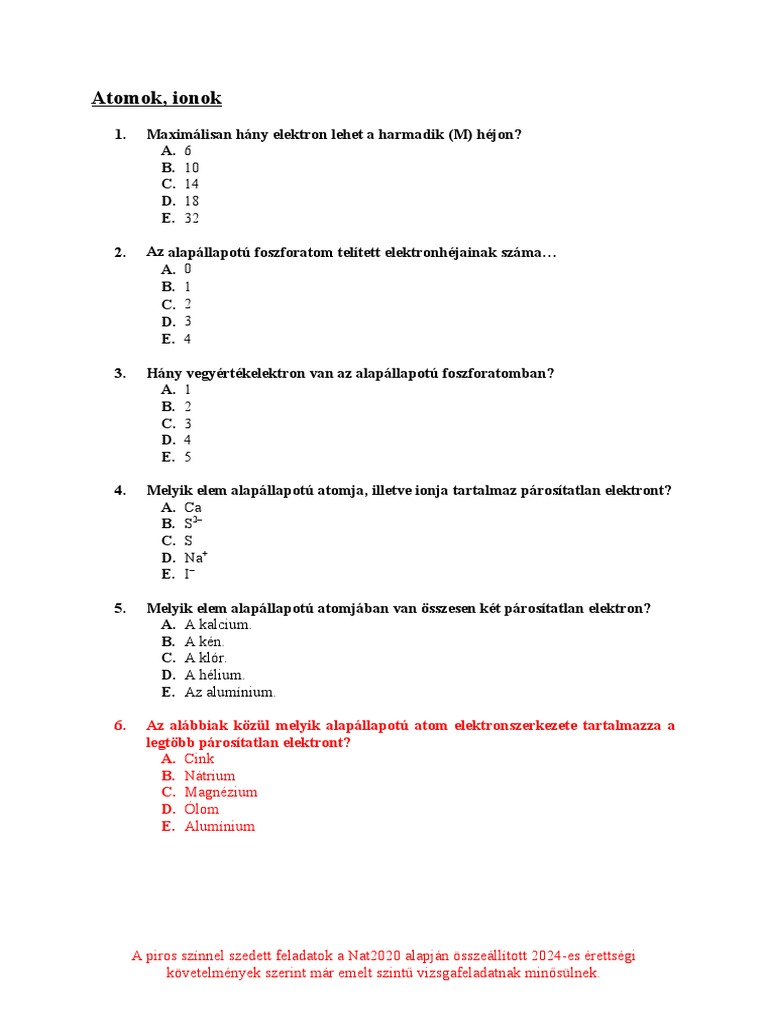 01-Atomok-ionok | PDF