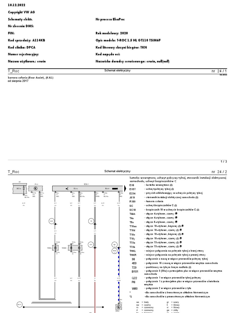 Kamera Cofania Schemat | PDF