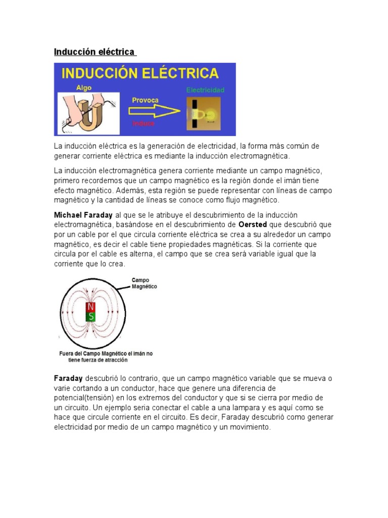 Inducción eléctrica y su funcionamiento | PDF