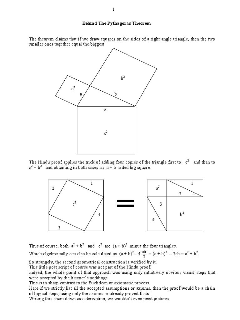 Behind The Pythagoras Theorem | PDF | Numbers | Axiom