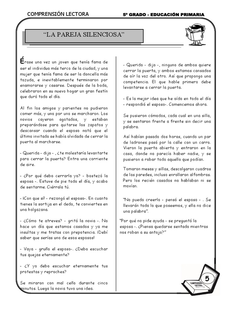 Plan Lector 5 Grado 01 De Junio Pdf Comprensión Lectora