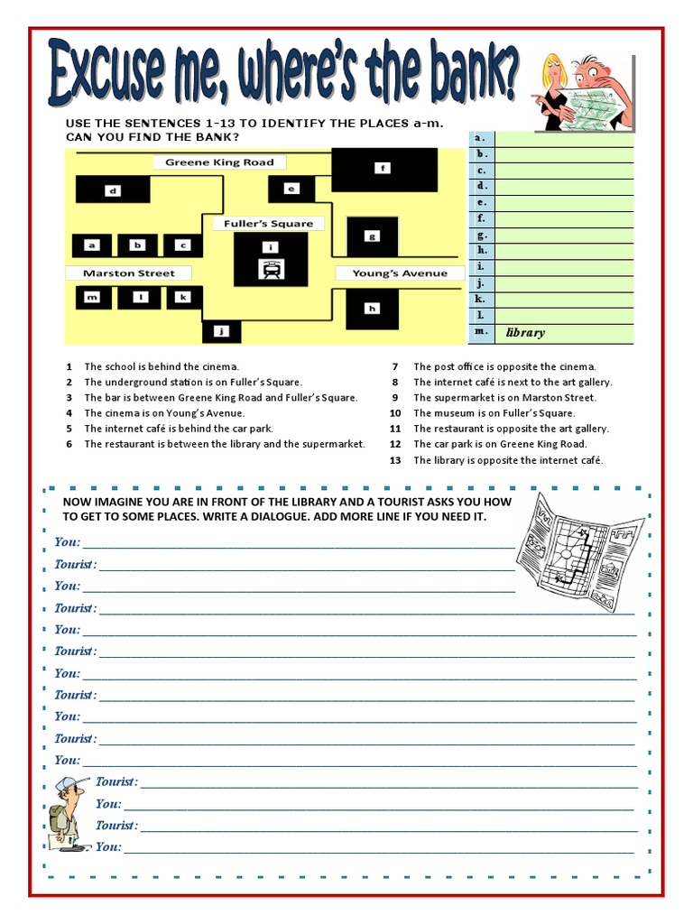 Asking and Giving Directions Worksheet | PDF