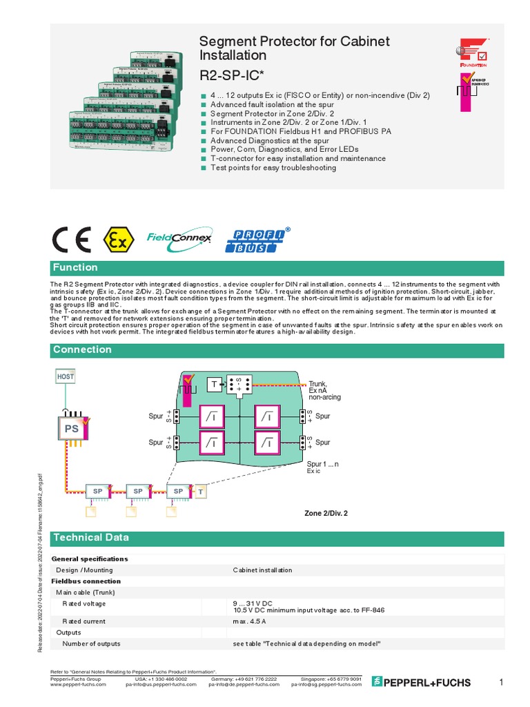 Peppler + Funchs R2-SP-IC8 Datasheet | PDF | Electrical Engineering | Equipment