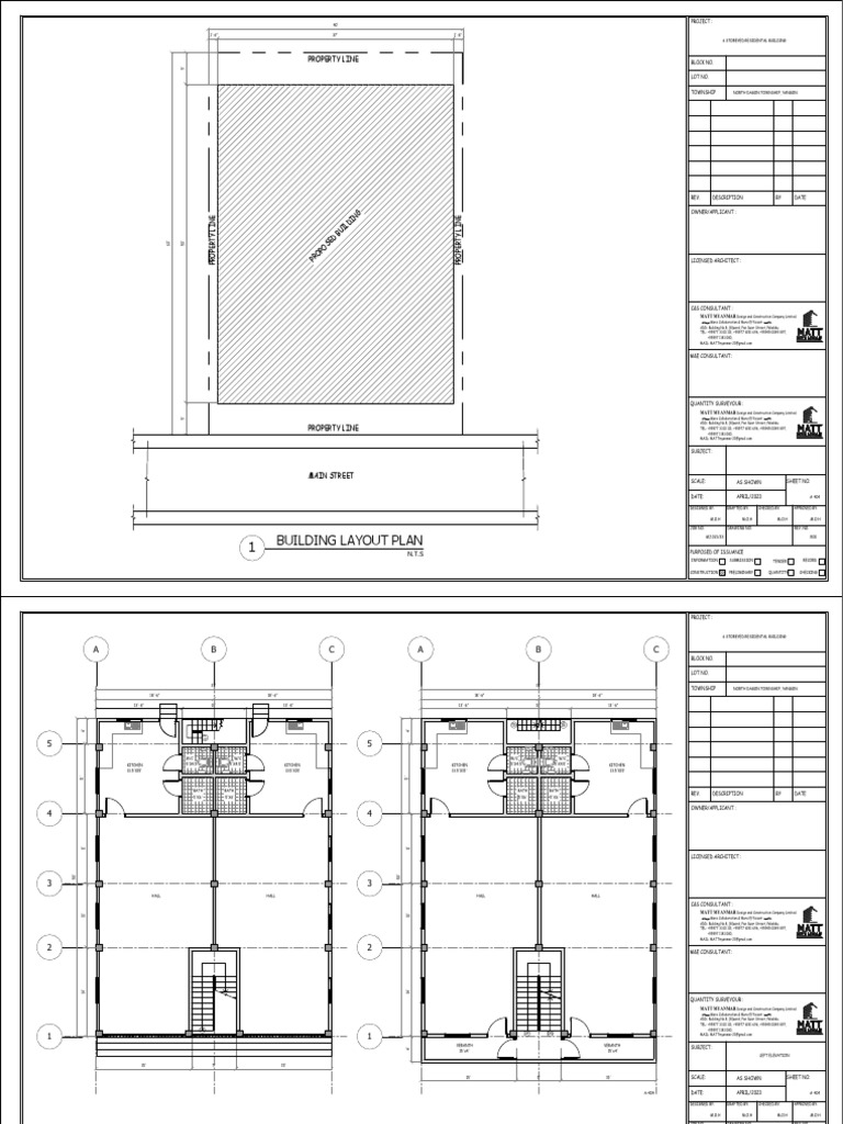 Proposal Drawing For 6 Storeyed RC Residence | PDF