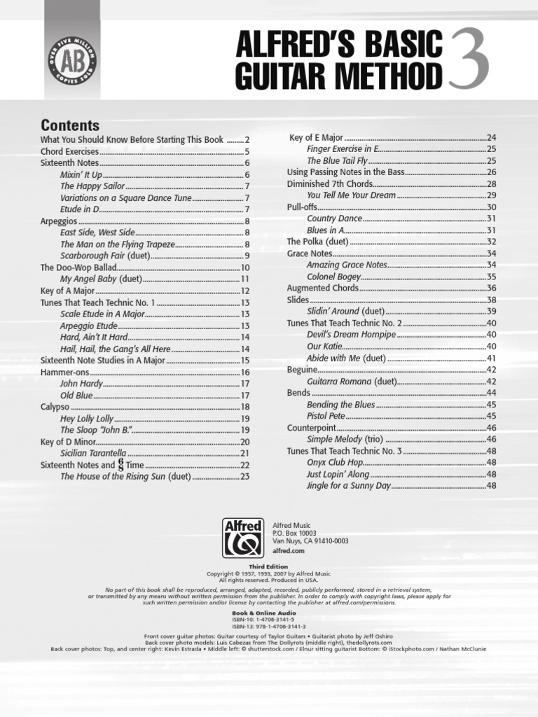 Alfred'S Basic Guitar Method: Opies So | PDF | Performing Arts | Musicology