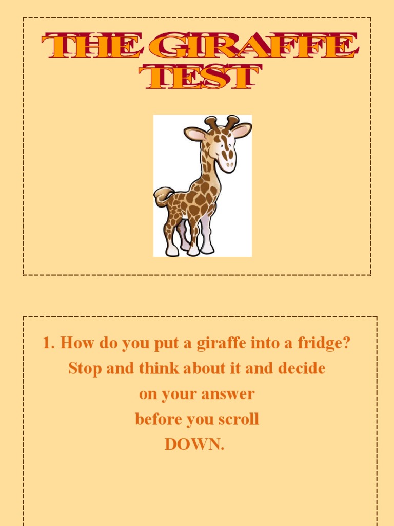 Giraffe Test Pdf