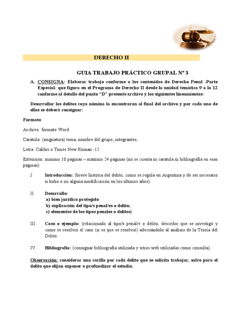 Trabajo Practico Grupal #3 | PDF | Derecho penal | Violación