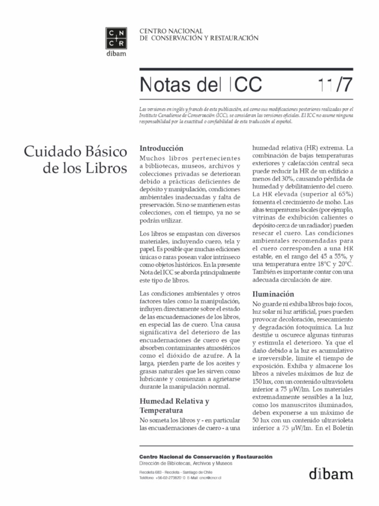 Cuidado Básico de Libros | PDF