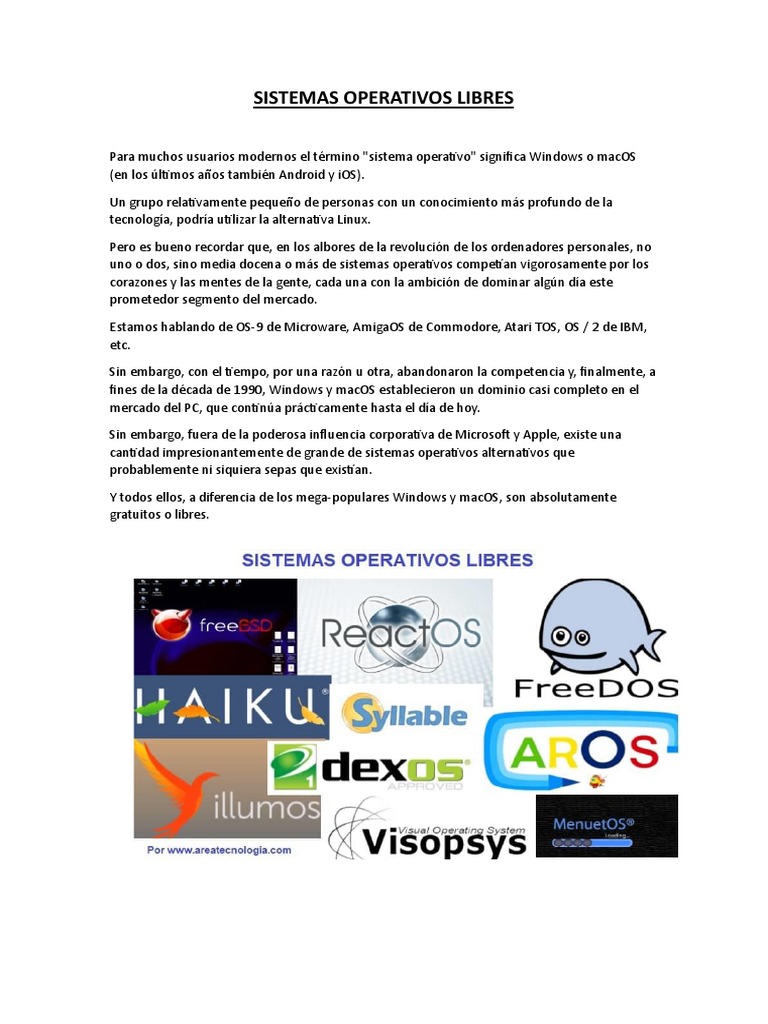 Sistemas Operativos Libres | PDF Sistemas Operativos Libres | PDF