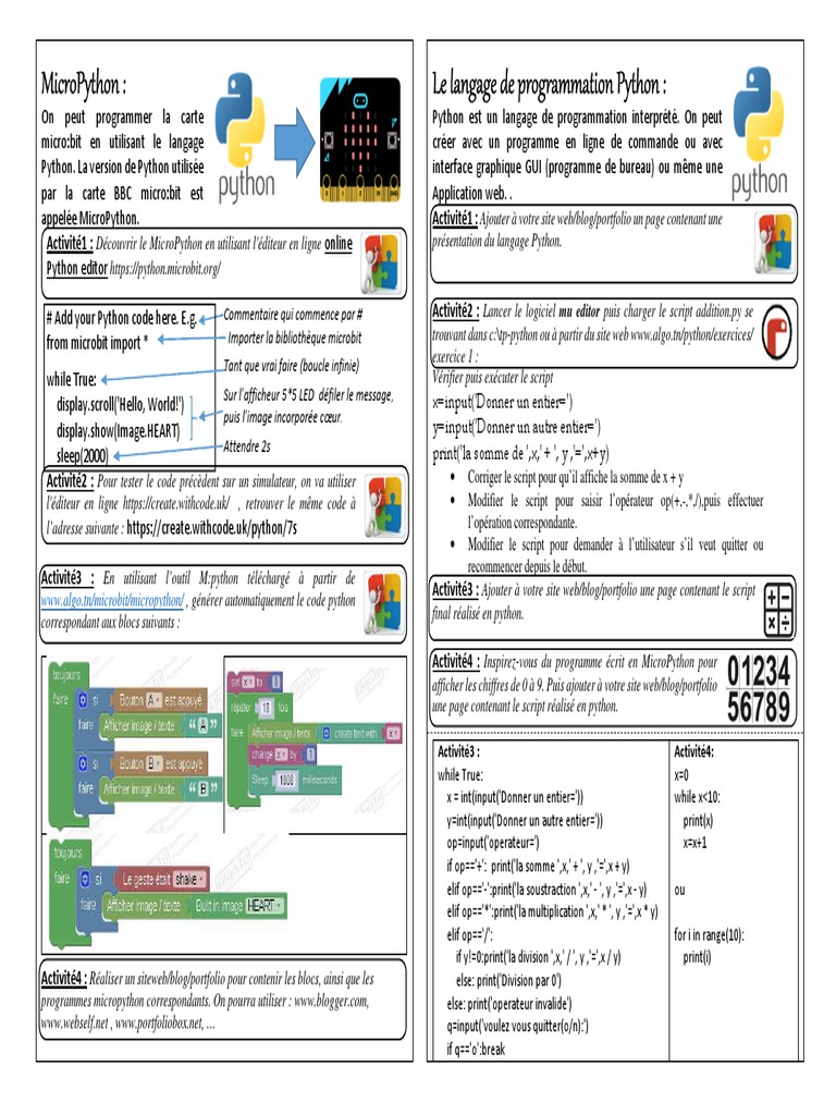3ème Trimestre | PDF | Python (Langage de programmation) | Programmation informatique