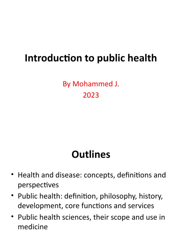 SPH - Introduction To Public Health | PDF | Public Health | Emotions