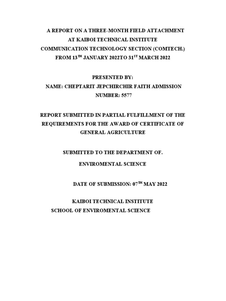 Attachement Report Sample 2 | PDF