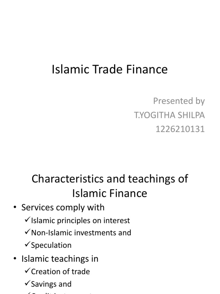 Islamic Trade Finance 1 | PDF