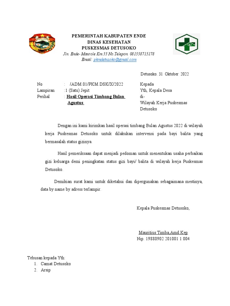 Surat Hasil Pemeriksaan Sampel | PDF