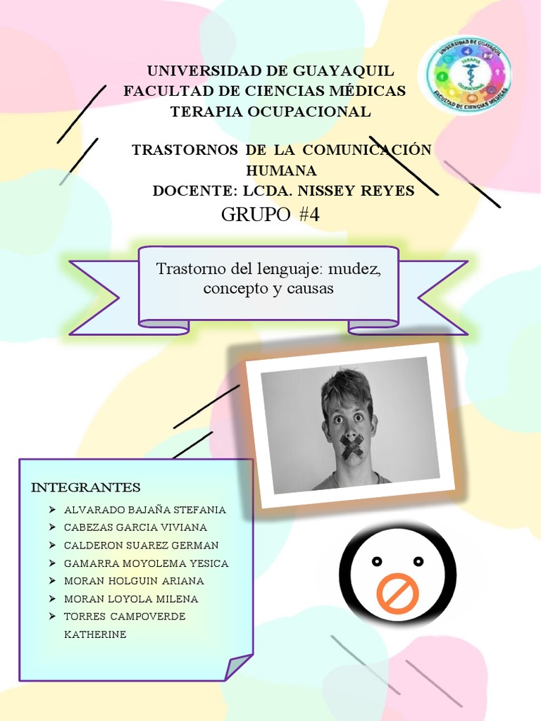 TRASTORNOS DE COMUNICACION GRUPO N°4 MUDISMO | PDF | Medicina CLINICA | Especialidades Medicas