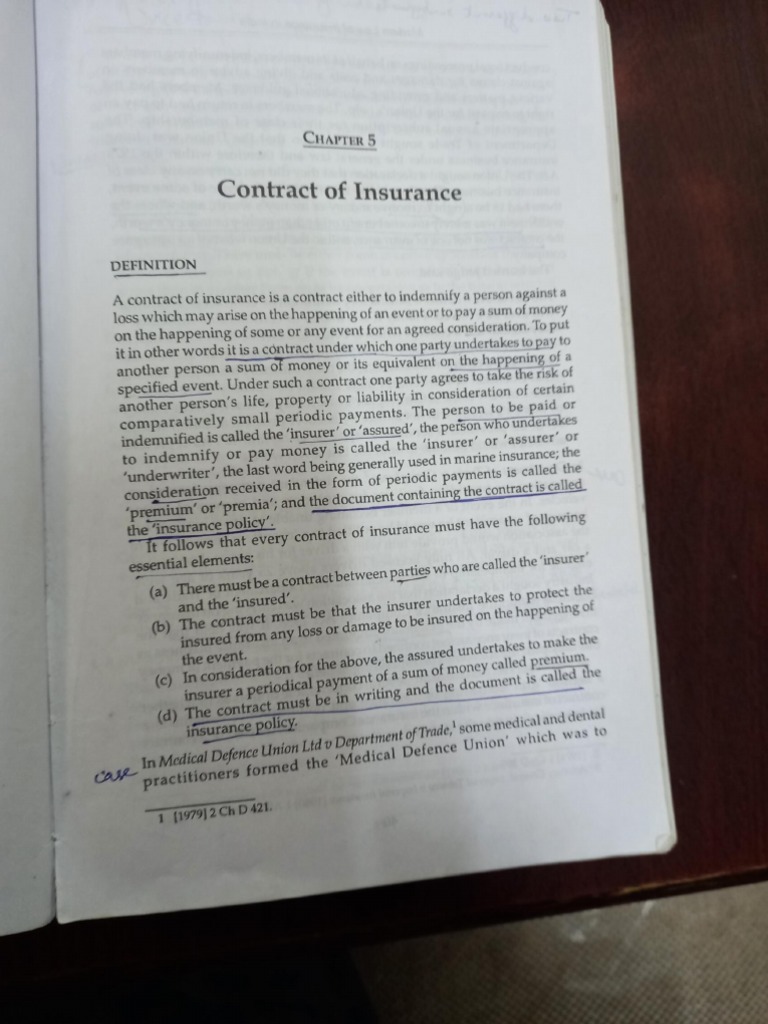 Unit I Contract of Insurance | PDF