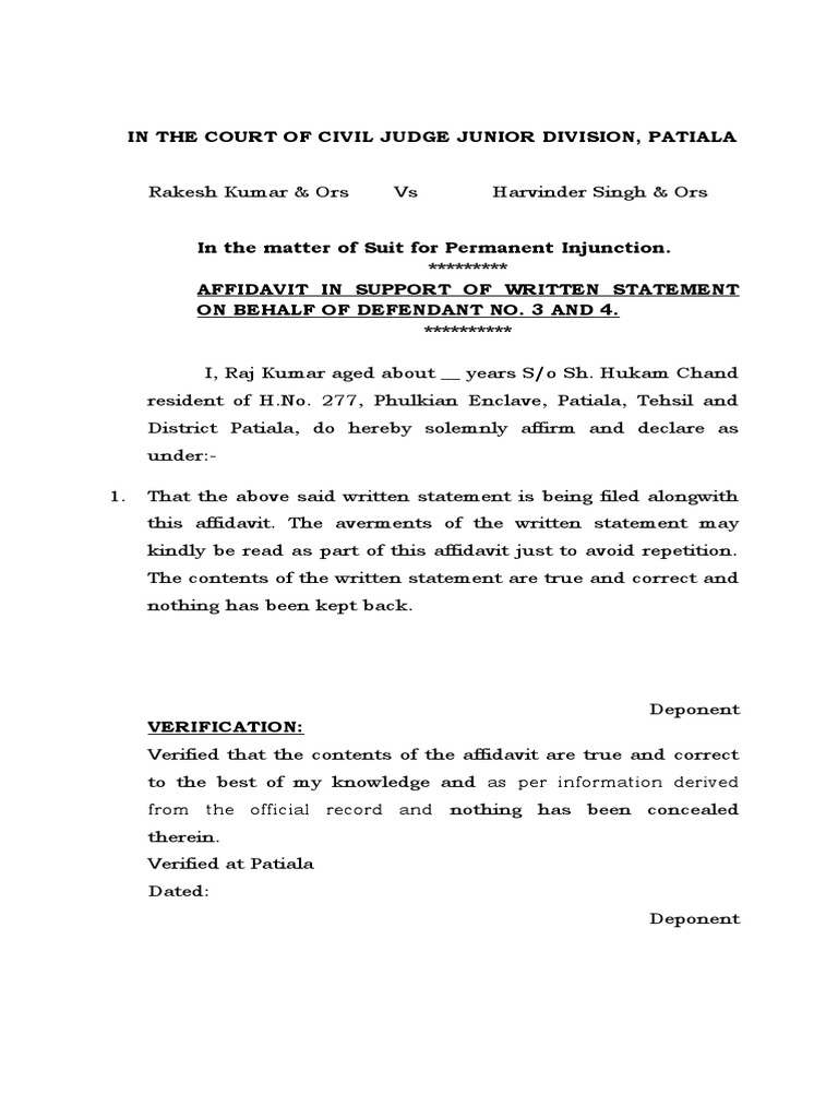 Affidavits | PDF | Affidavit | Justice