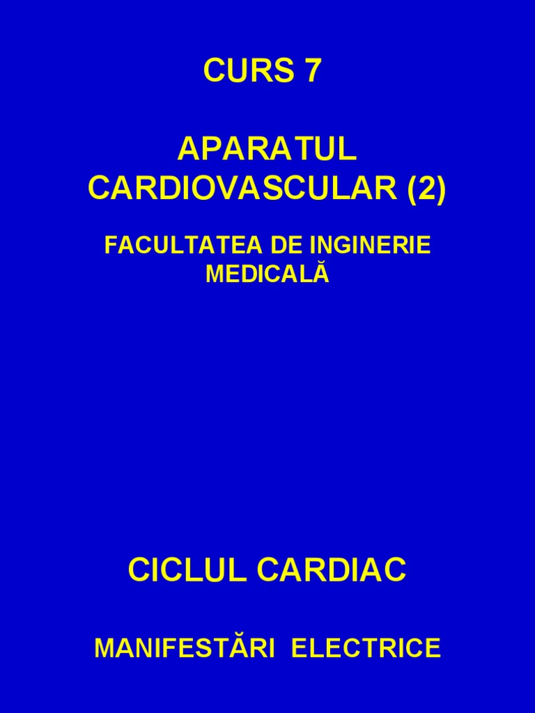 Curs 7 - Cardiovascular (2) - Fim 2022 | PDF