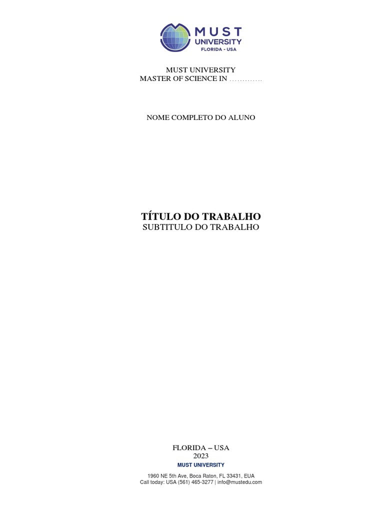 Template TCF F3 - Branco | PDF | Diploma acadêmico
