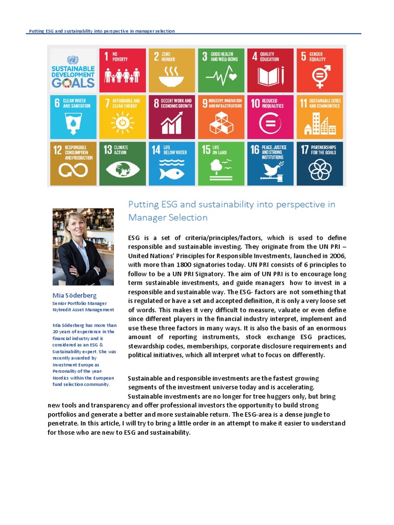 ESG Final | PDF | Investment Management | Investing