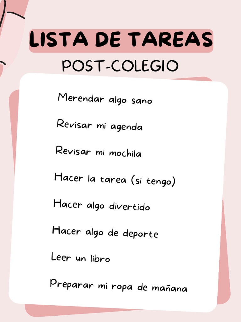 Ejemplo de Lista de Tareas Diarias | PDF