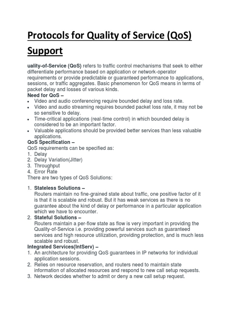Unit 4 High Speed Network | PDF | Quality Of Service | Computer Network