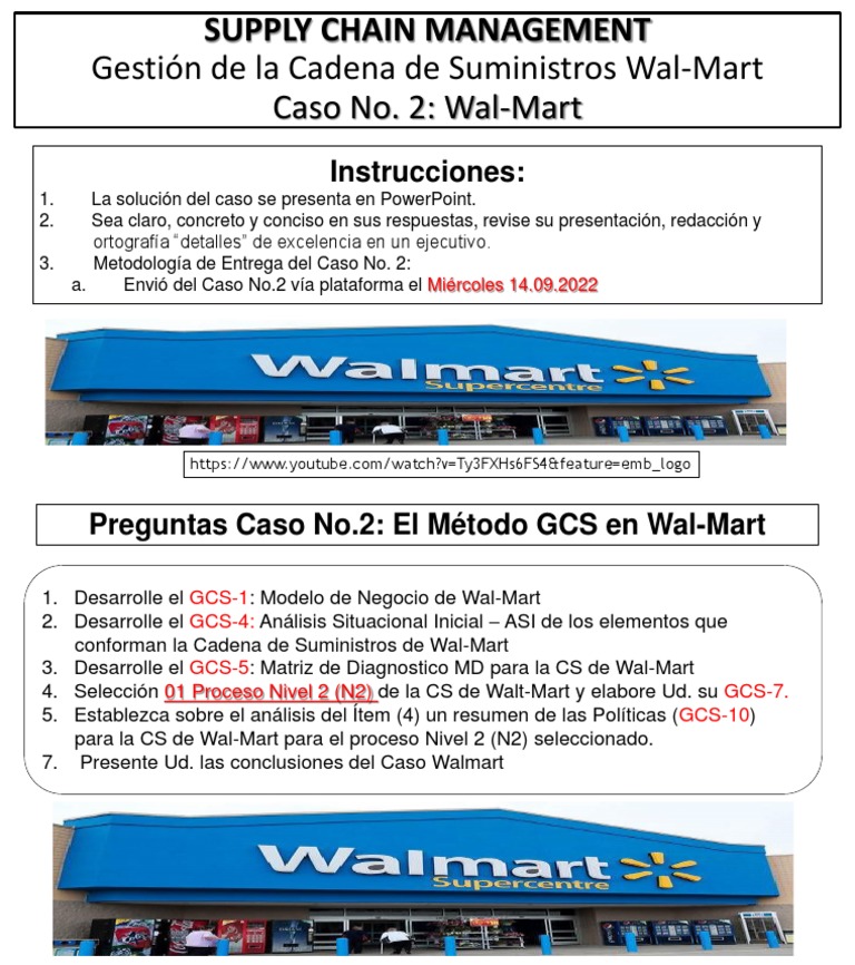 04 SCM Caso 2 Instrucciones WalMart y El Metodo GCS | PDF