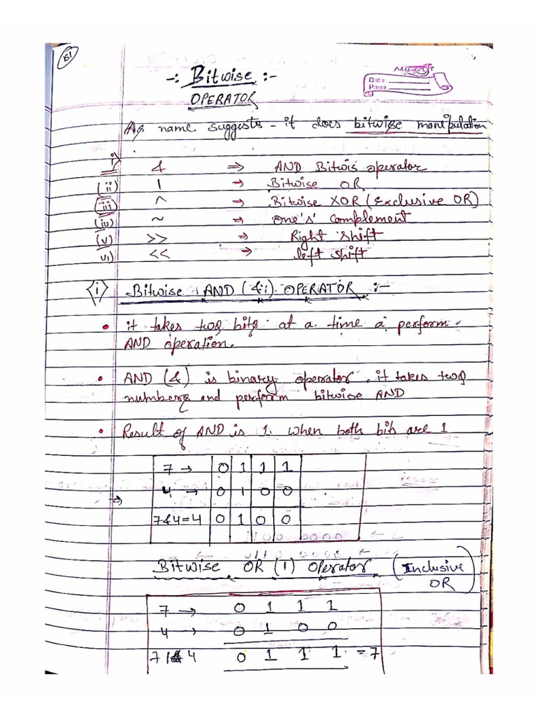 Bitwise Operation Pdf
