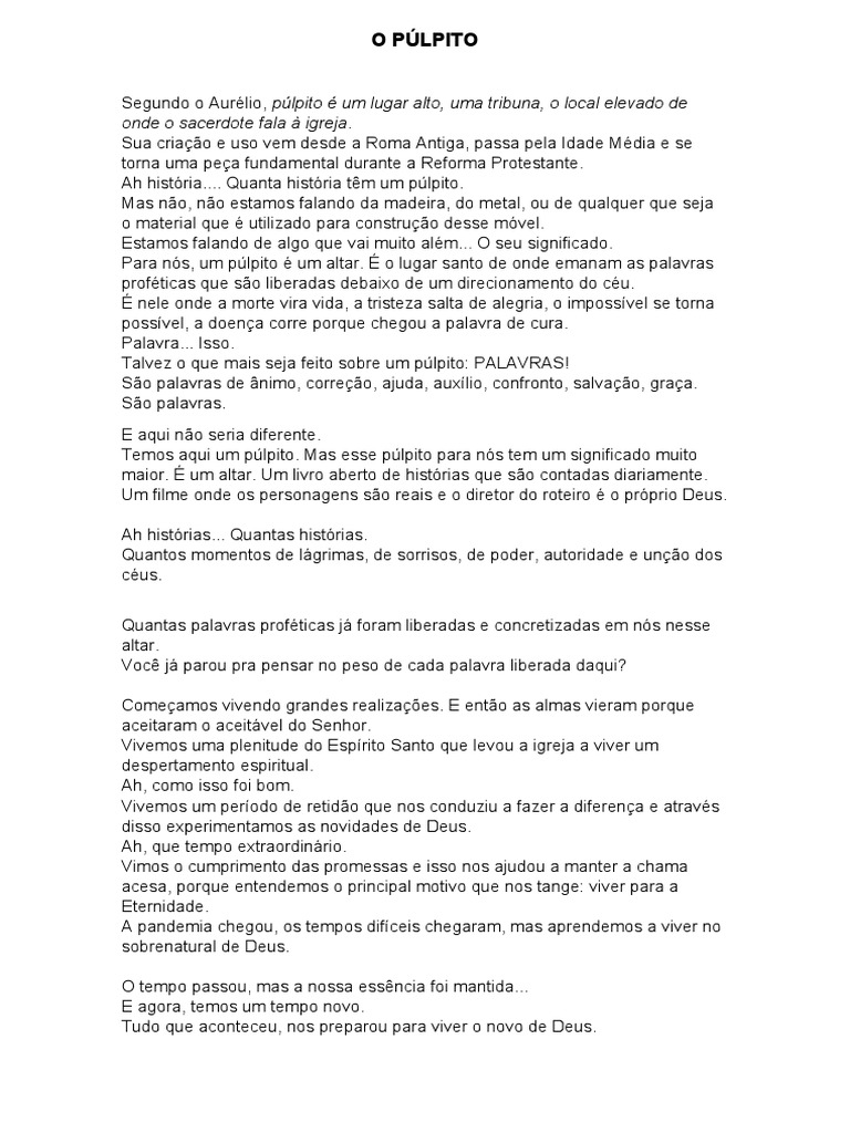 O Púlpito | PDF