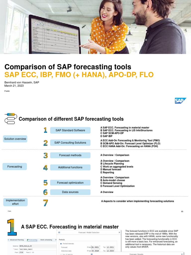 Comparison Of Sap S Forecasting Tools Pdf Forecasting Computing