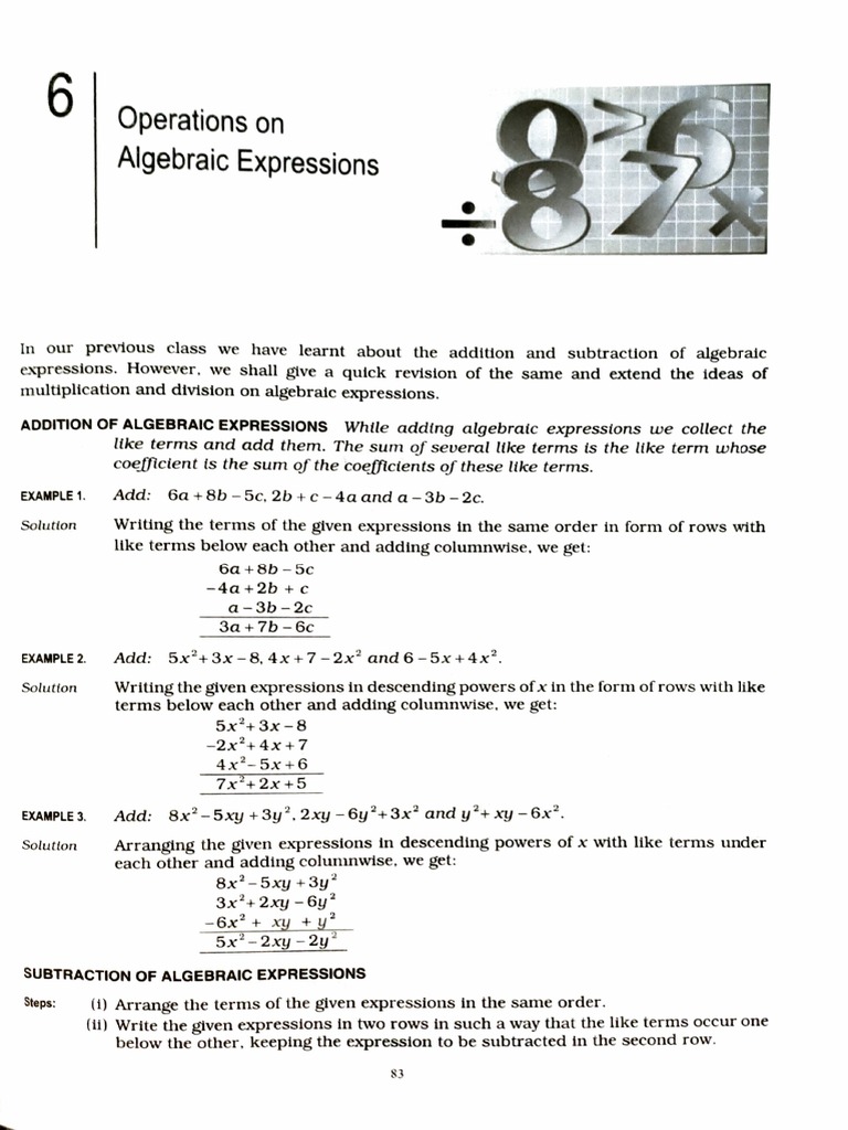 Chapter 6 Algebra | PDF | Division (Mathematics) | Mathematical Analysis