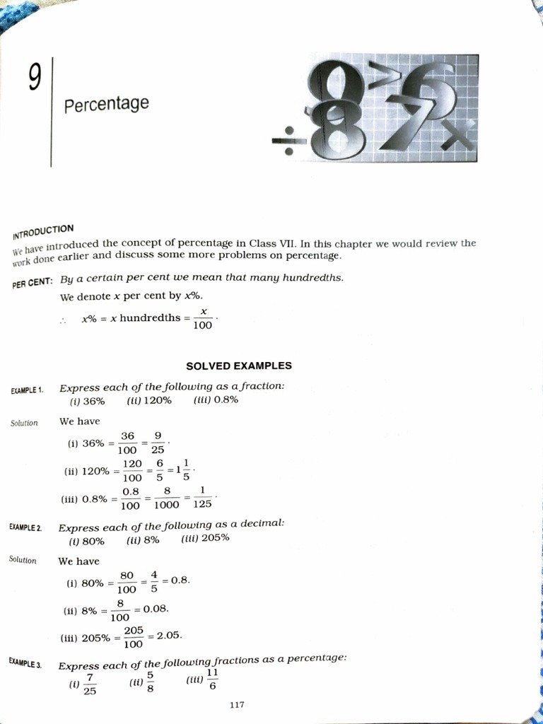 Chapter 9 Percentage | PDF | Percentage | Consumption (Economics)