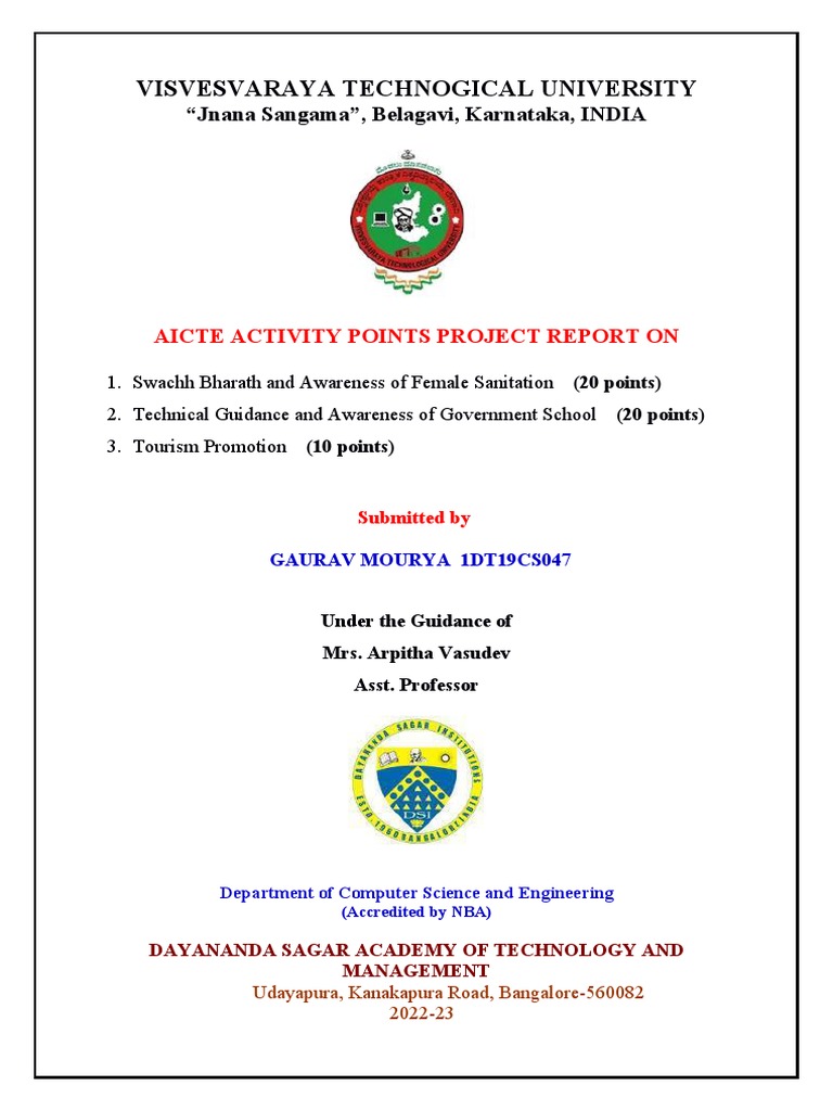 AICTE Report | PDF | Sanitation | Hygiene