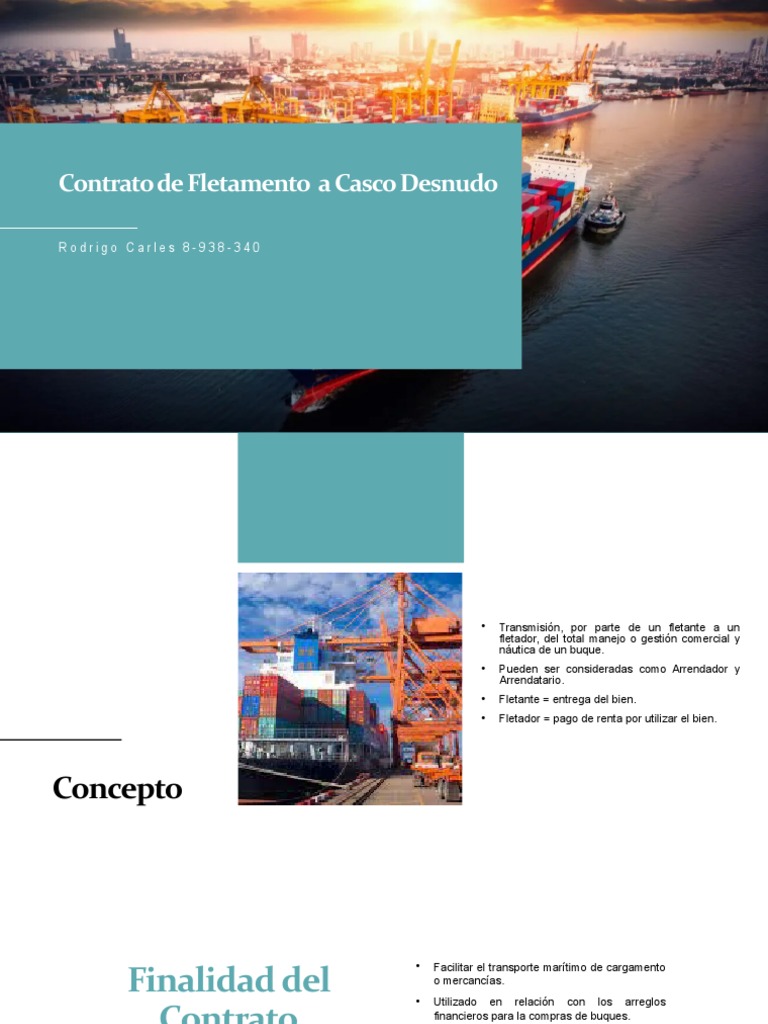Contrato de Fletamento A Casco Desnudo | PDF | Economias | Transporte ...