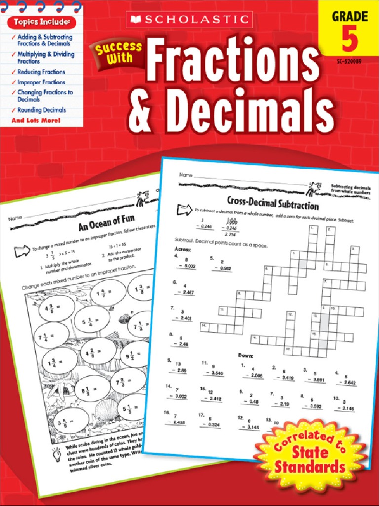 Fractions and Decimals Scholastic | PDF | Mathematical Concepts | Encodings