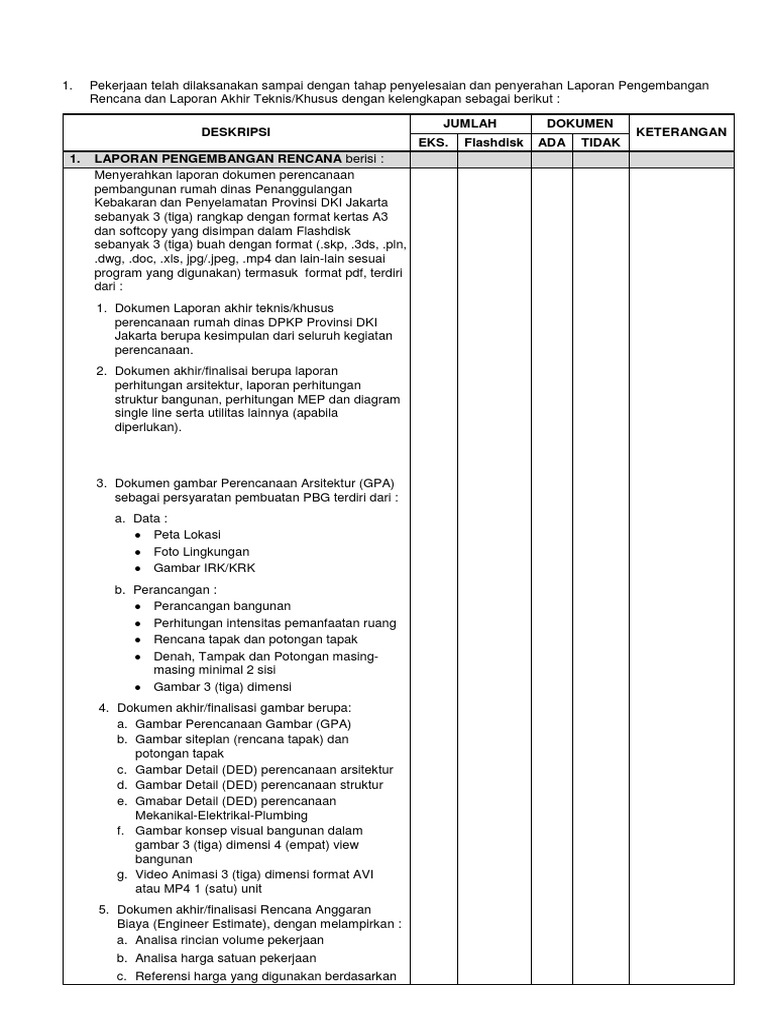 Ceklist Dokumen U Pembayaran | PDF