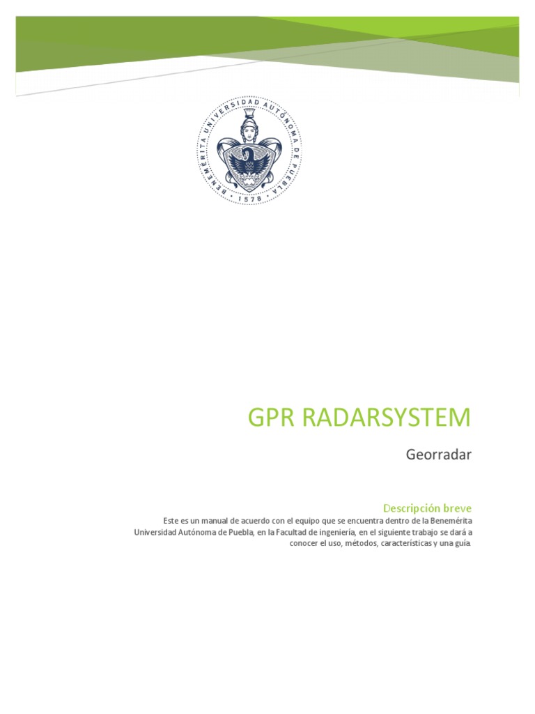 Manual Georradar GPR | PDF