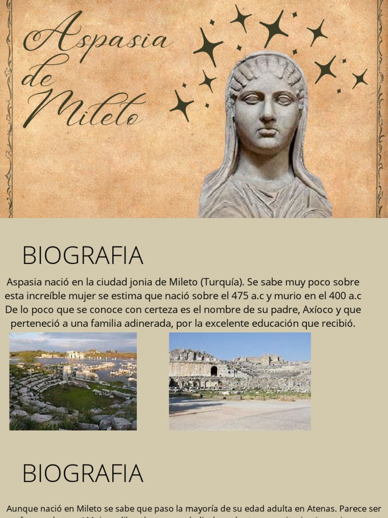 Aspasia de Mileto: Vida y Legado | PDF