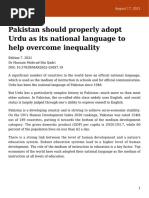 Pakistan Study Assignment | PDF | Urdu | Pakistan