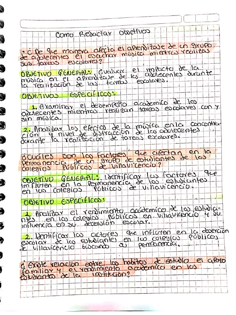 Como Redactar Objetivos | PDF