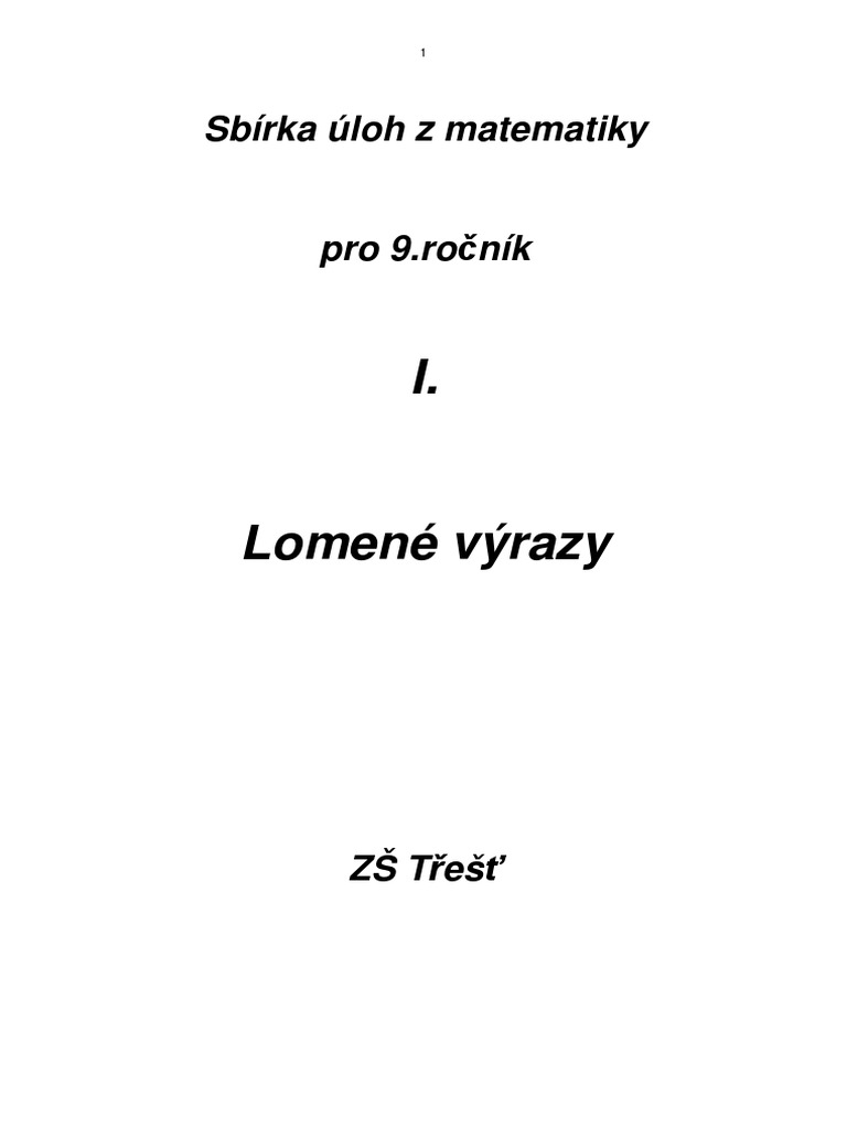 01 Lomene Vyrazy | PDF