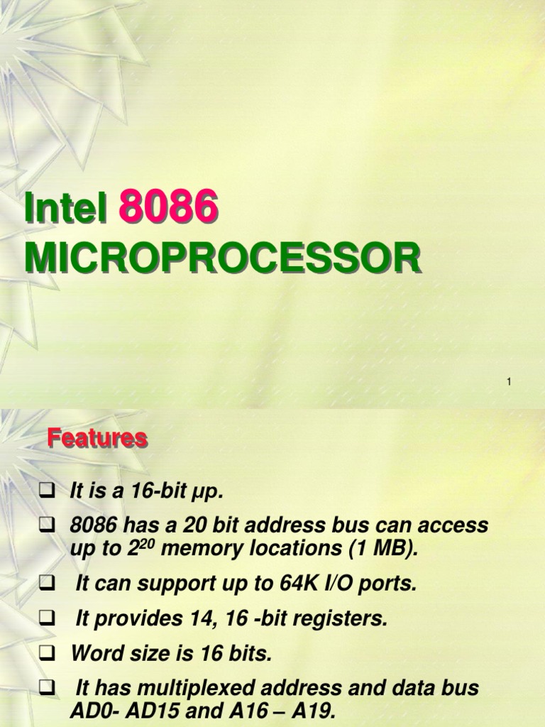 8086 Microprocessor Architecture | PDF | Instruction Set | Pointer (Computer Programming)