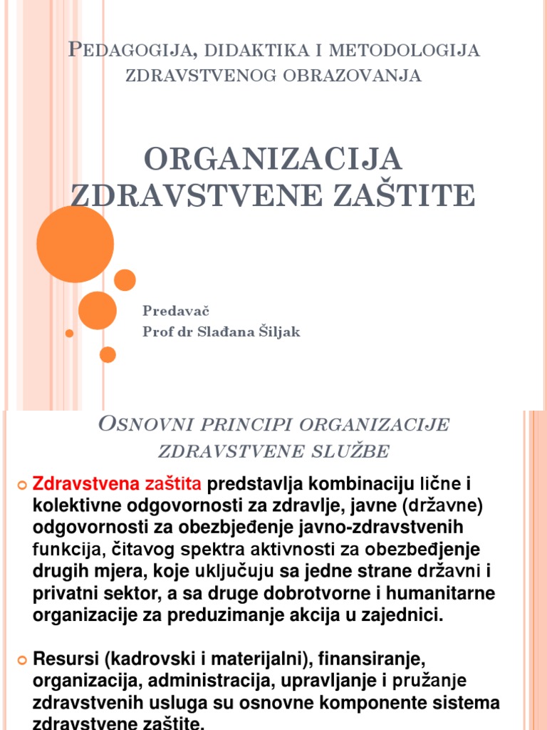 PR 10 - Organizacija Zdravstvene Zastite | PDF