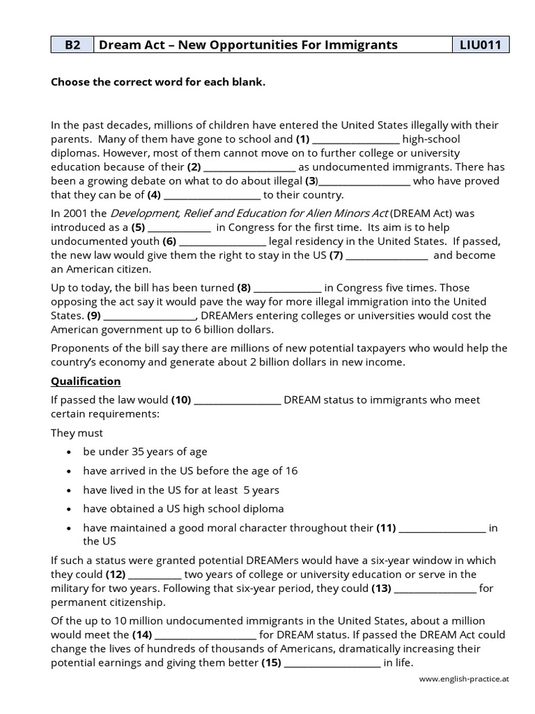 Liu011 Dream Act | PDF