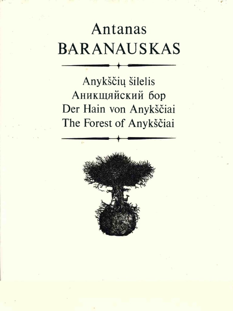 Antanas Baranauskas Anykščių Šilelis | PDF
