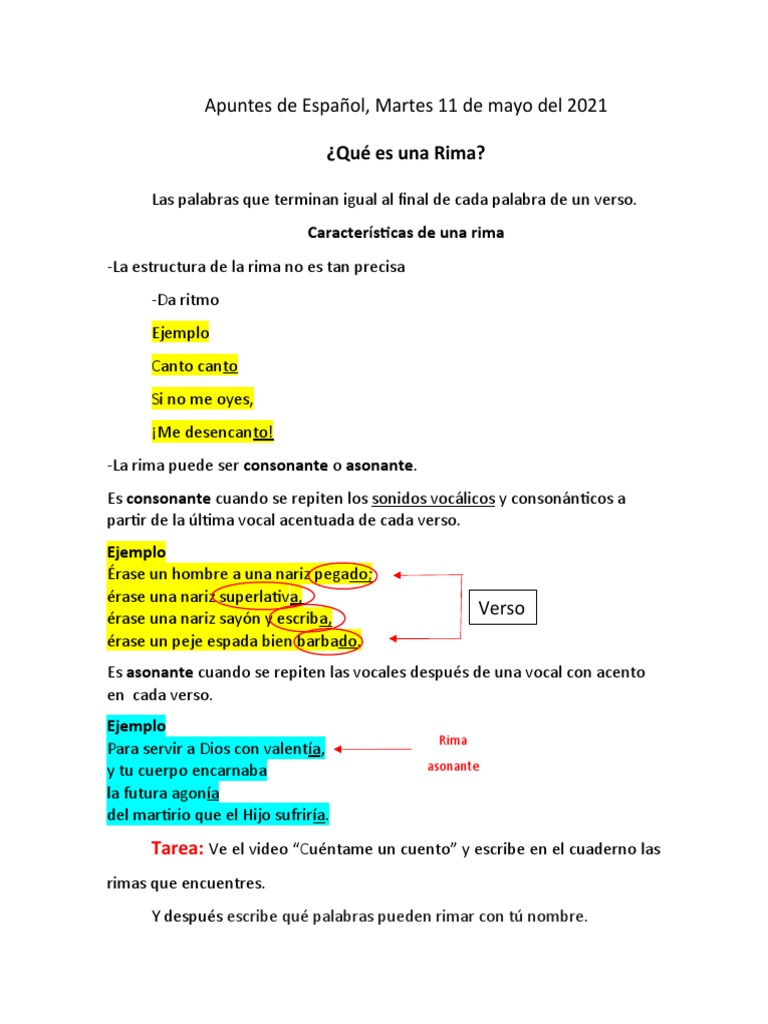 Qué Es Una Rima | PDF | Rima