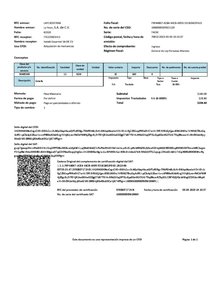 Ejemplo Facturas | PDF